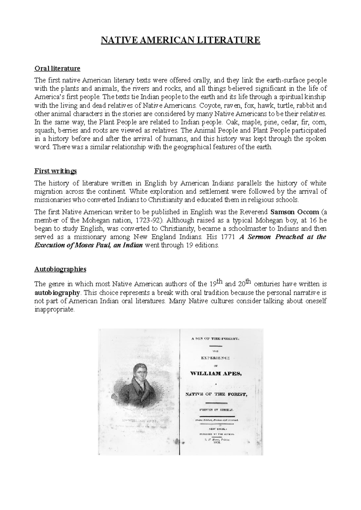 Native American Literature - NATIVE AMERICAN LITERATURE Oral literature ...