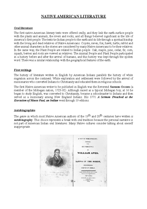 1 Native American Literature - A Brief History of Native American ...
