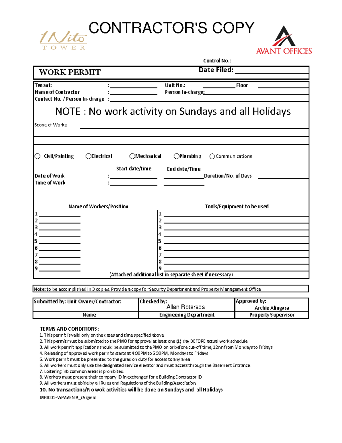 1 NITO Work Permit. Contractors copy 06.18.2022 - Note: to be ...