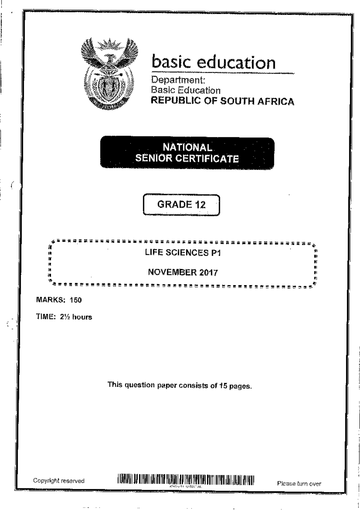 NOV LSC P1 QP - Practice material,past year question paper - Studocu