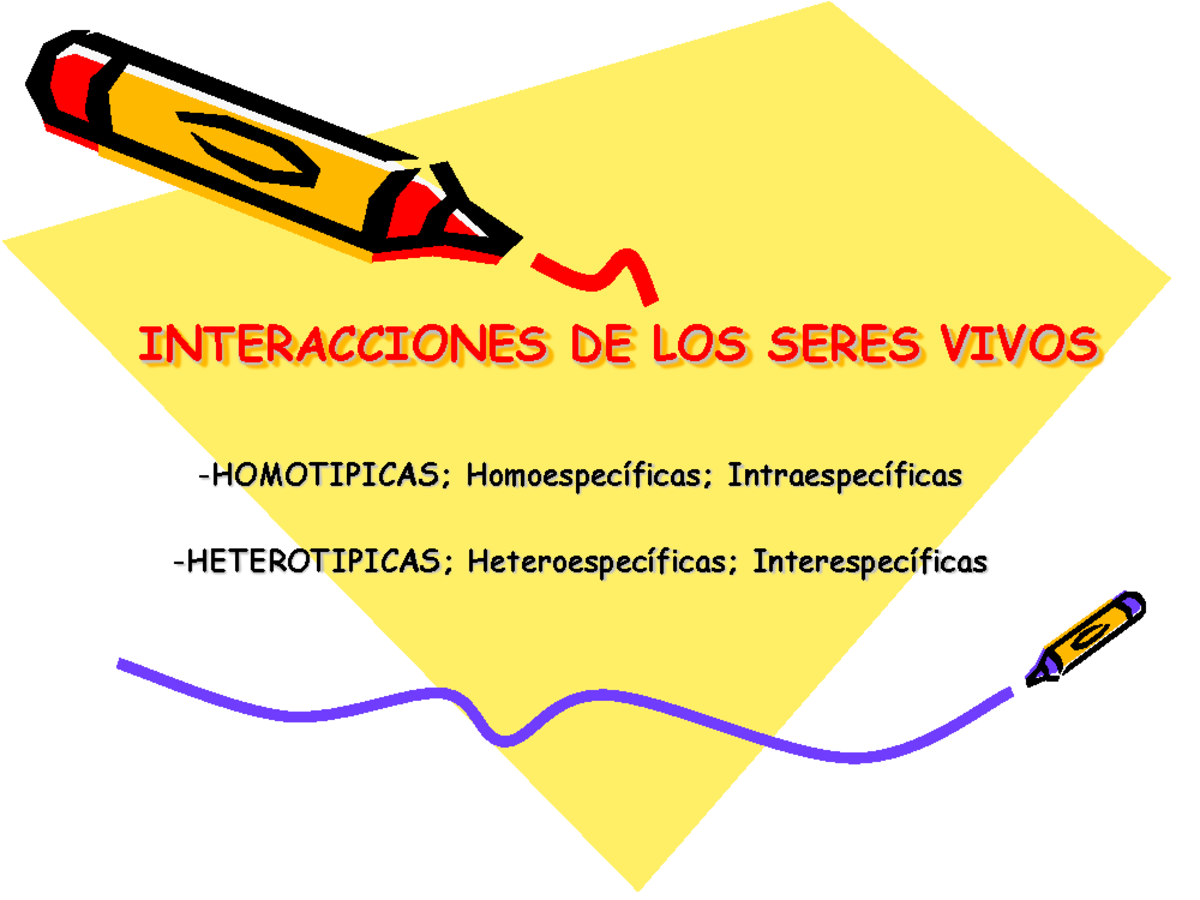 Diapositivas - Interacciones de los Seres Vivos - INTERACCIONES DE LOS ...