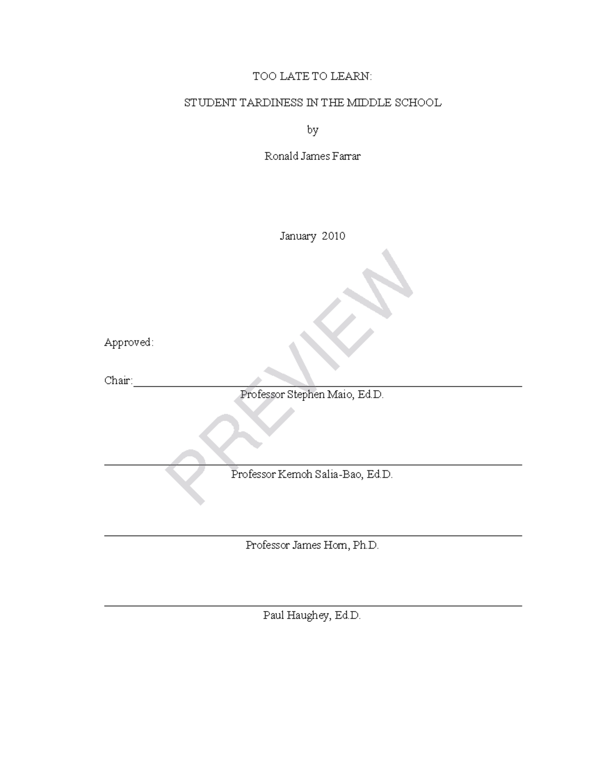 Inbound 1489108204344271614 - TOO LATE TO LEARN: STUDENT TARDINESS IN ...