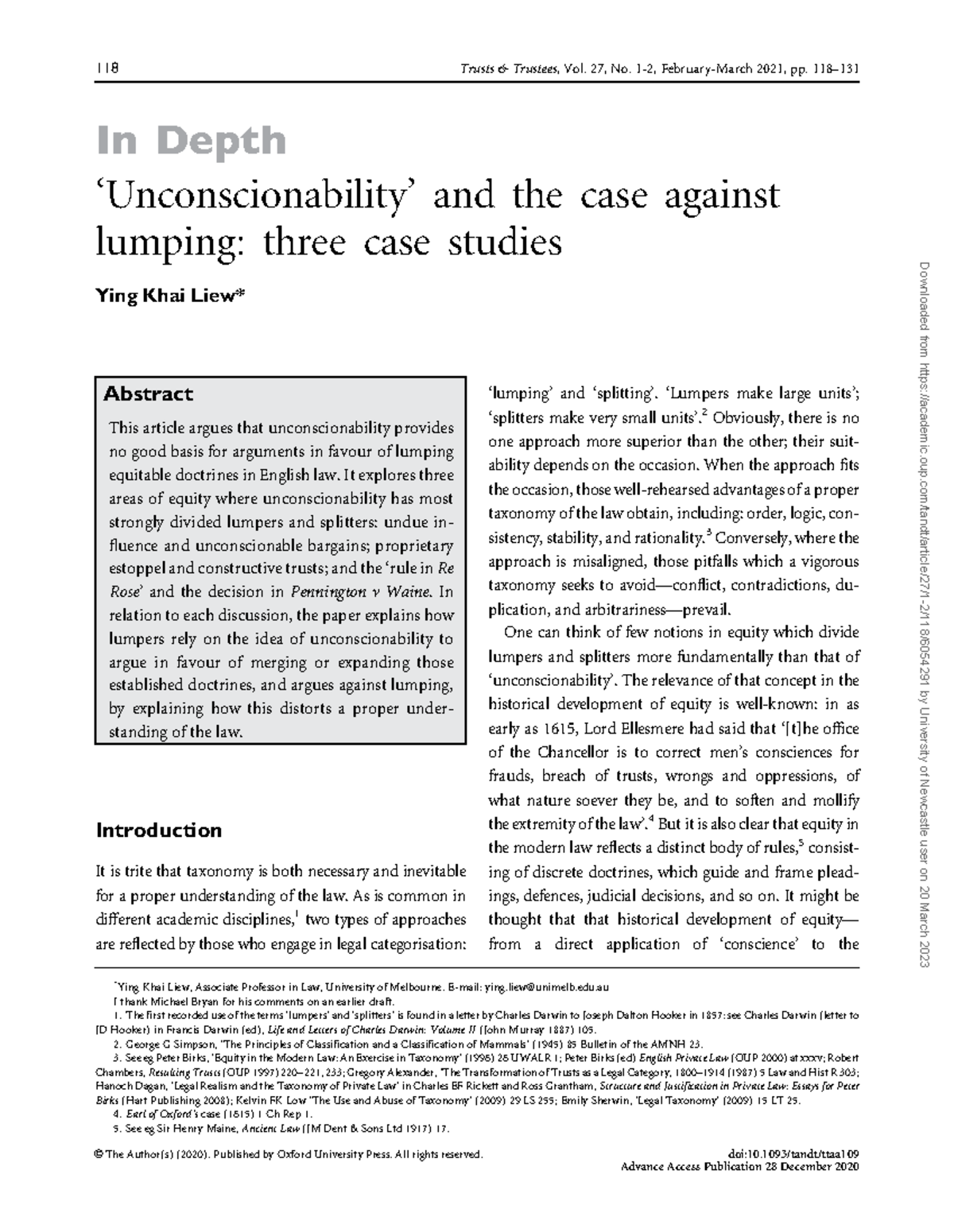 Unconscionability in equity - In Depth ‘Unconscionability’ and the case ...