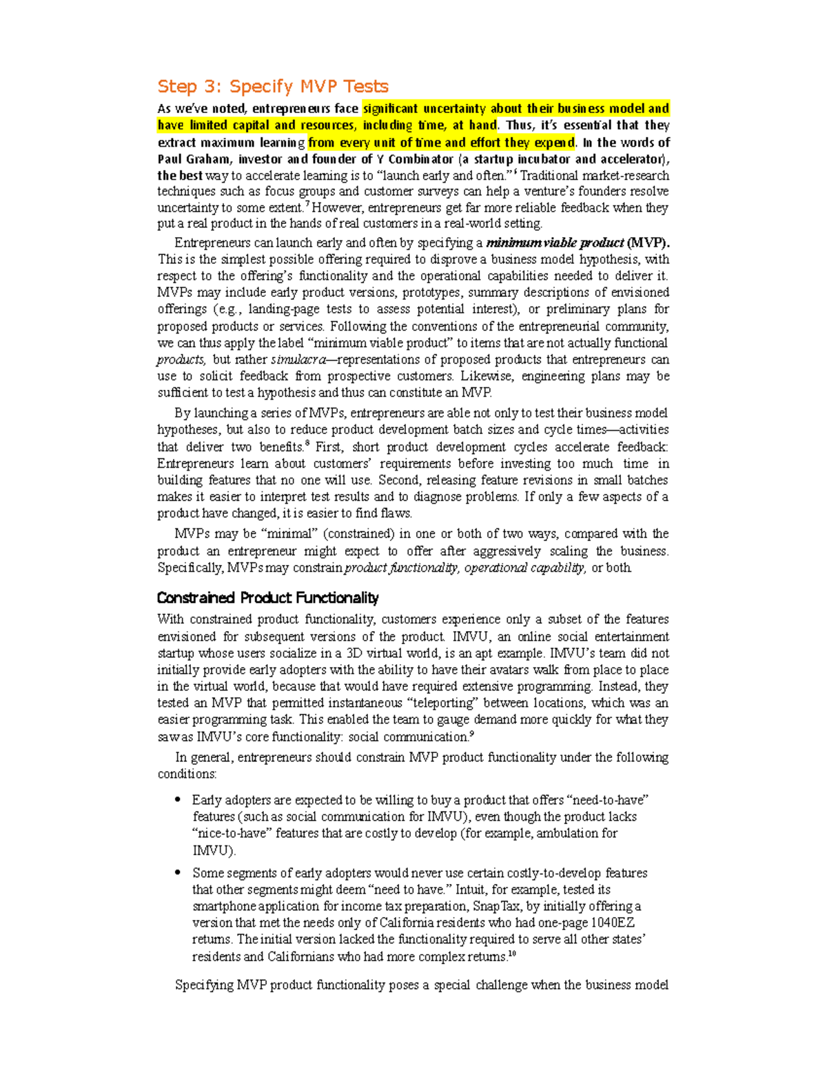 Step 3 - Challenge Exercise 1 - Step 3: Specify MVP Tests As we’ve ...