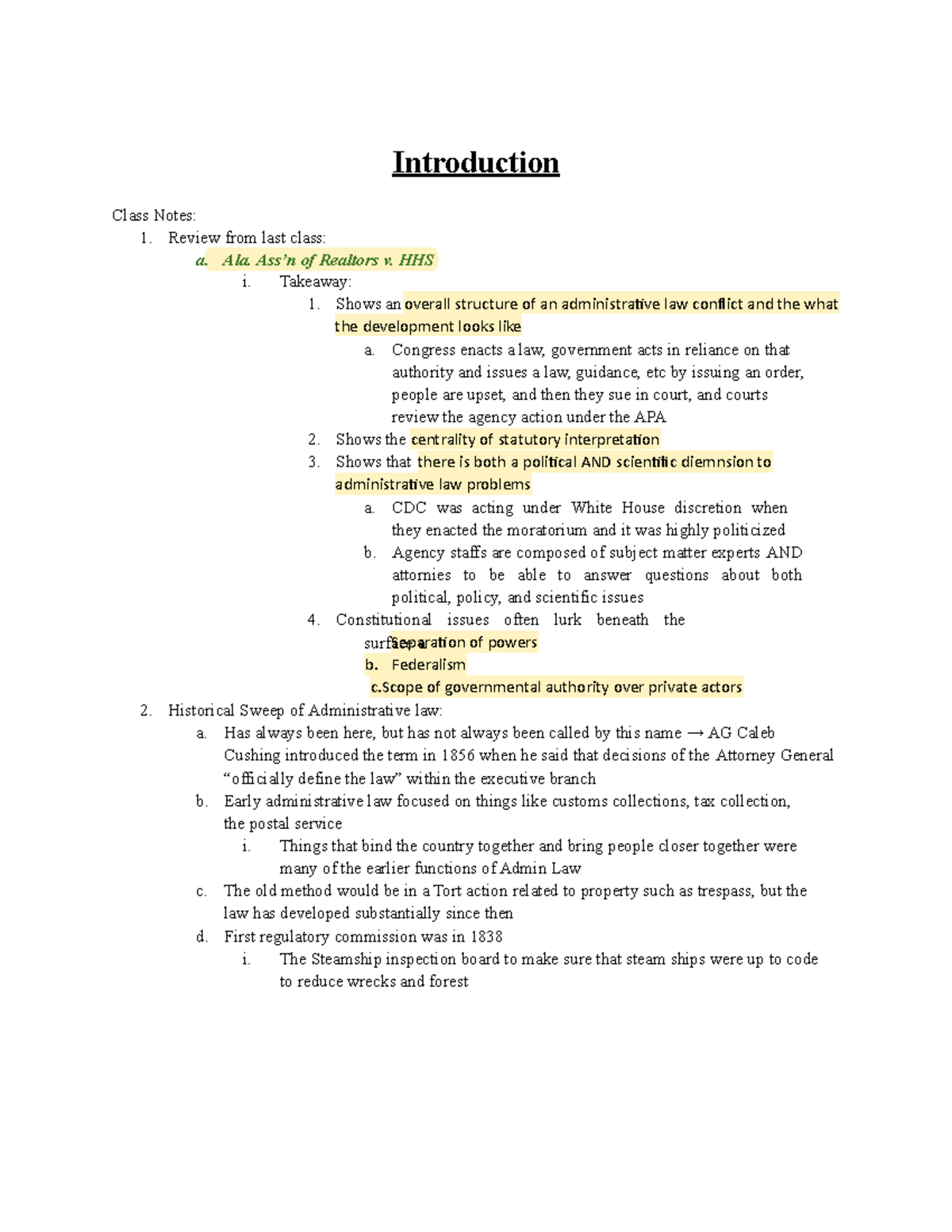 Admin law outline - the development looks like overall structure of an ...