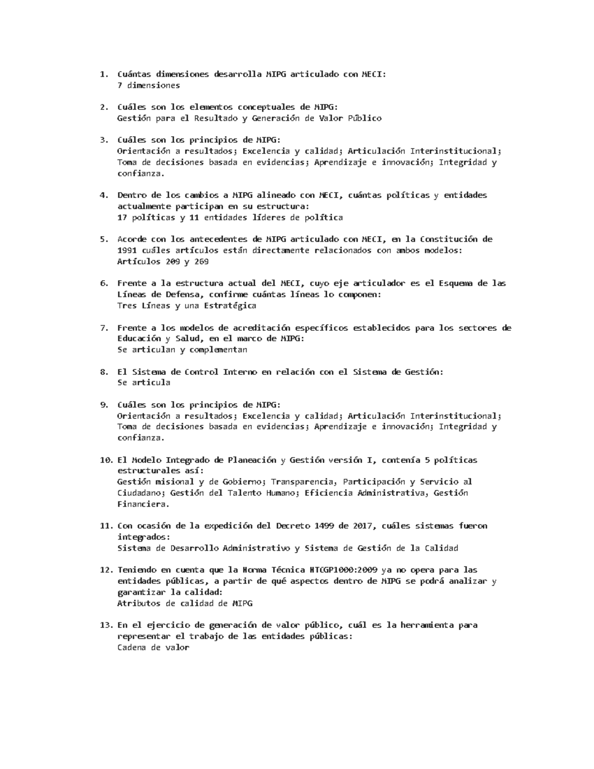 Pdfcoffee - ertyuiop - Cuántas dimensiones desarrolla MIPG articulado ...