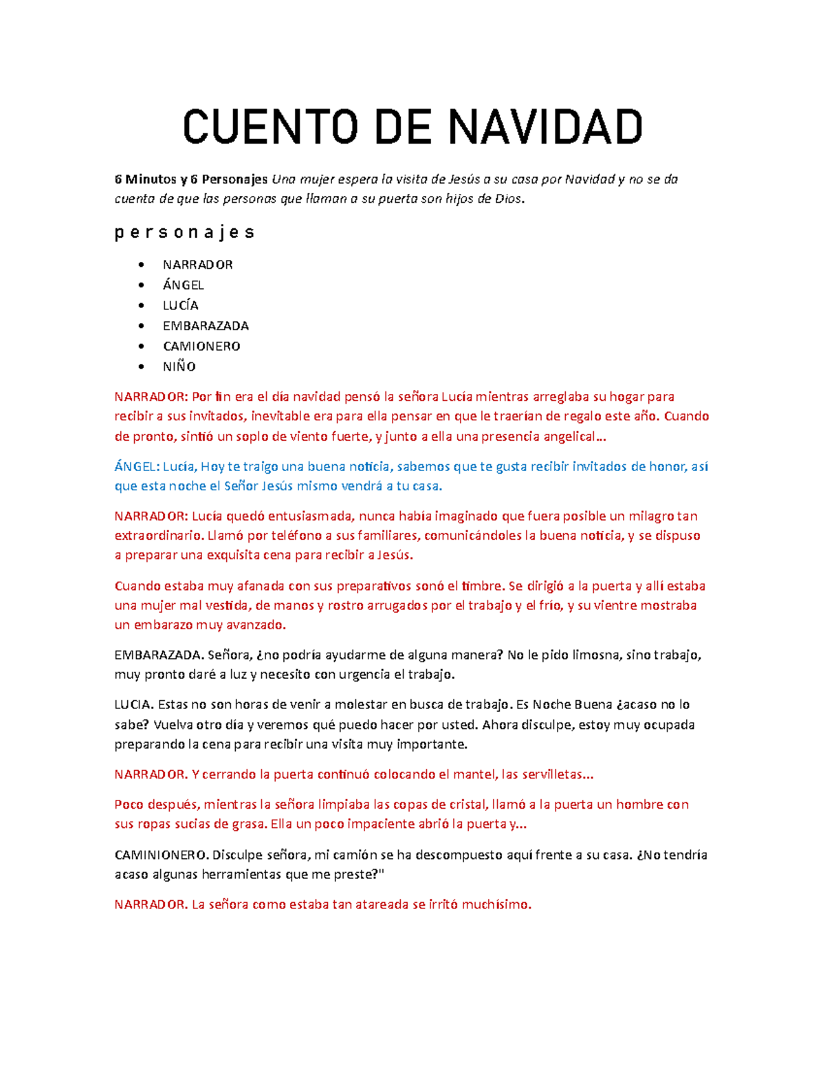 Cuento de Navidad RUTA Navideña - CUENTO DE NAVIDAD 6 Minutos y 6 ...
