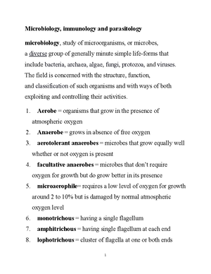 Microbiology AND Parasitology notes - MICROBIOLOGY AND PARASITOLOGY ...