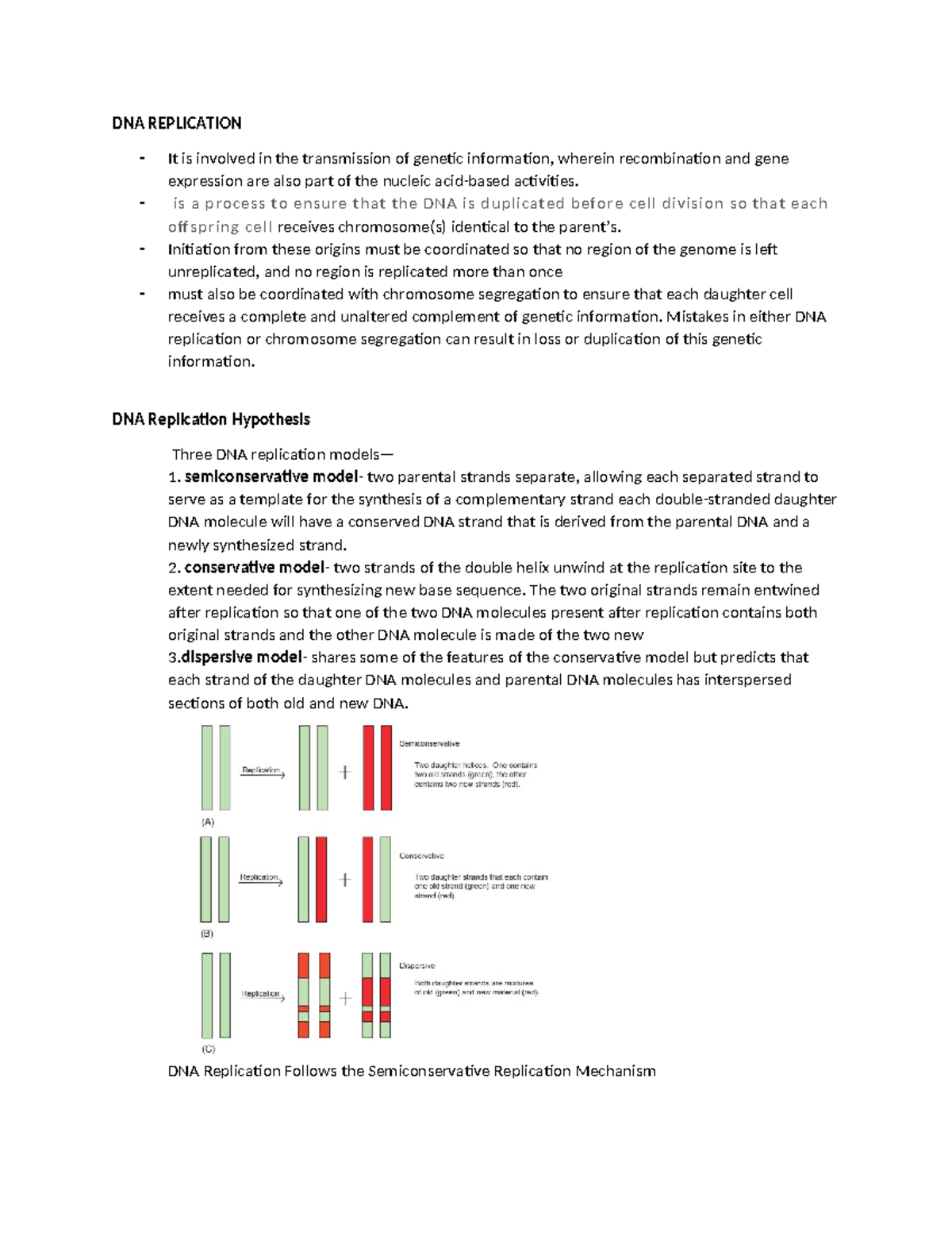 DNA- Replication-updted - DNA REPLICATION It is involved in the ...