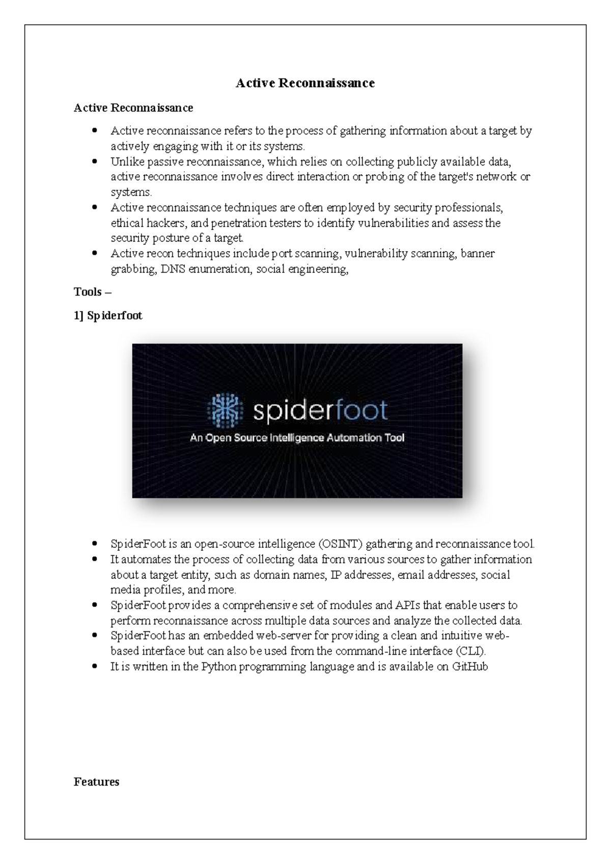Active Reconnaissance - Unlike passive reconnaissance, which relies on ...
