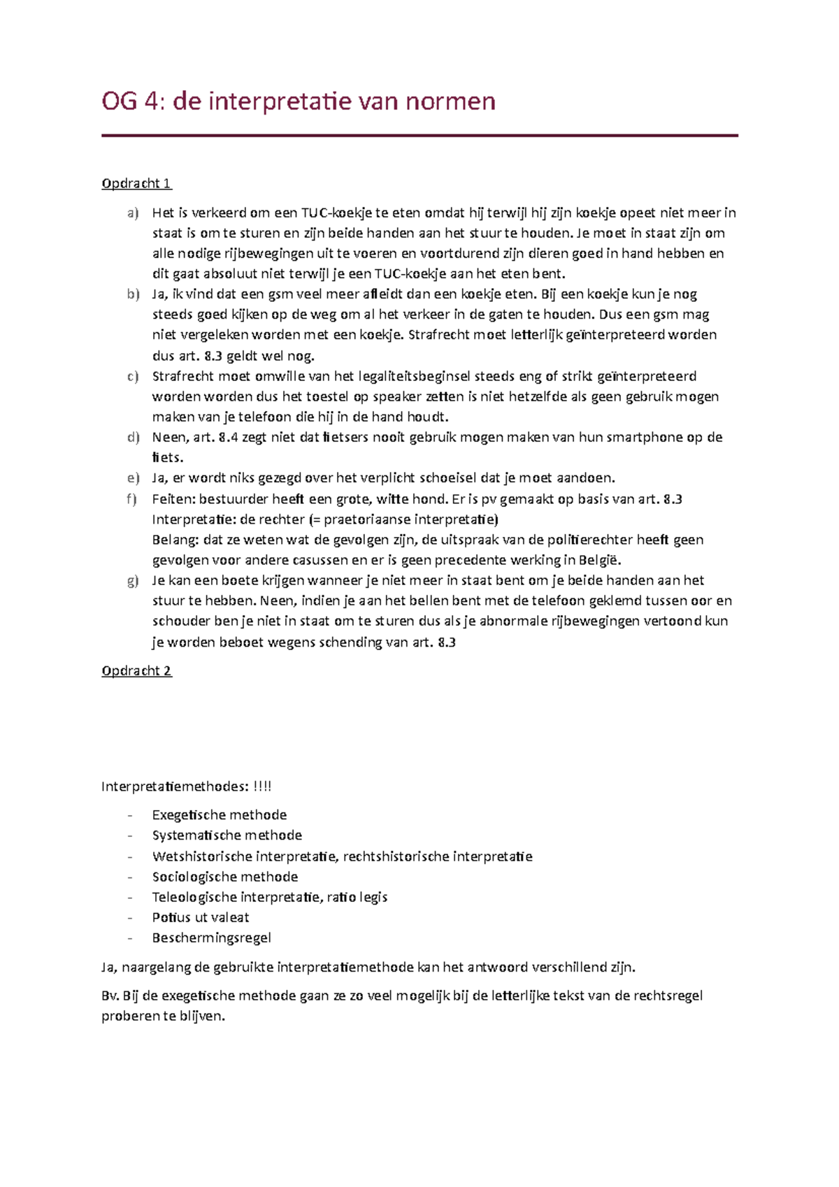 OG 4- de interpretatie van normen - OG 4: de interpretatie van normen ...