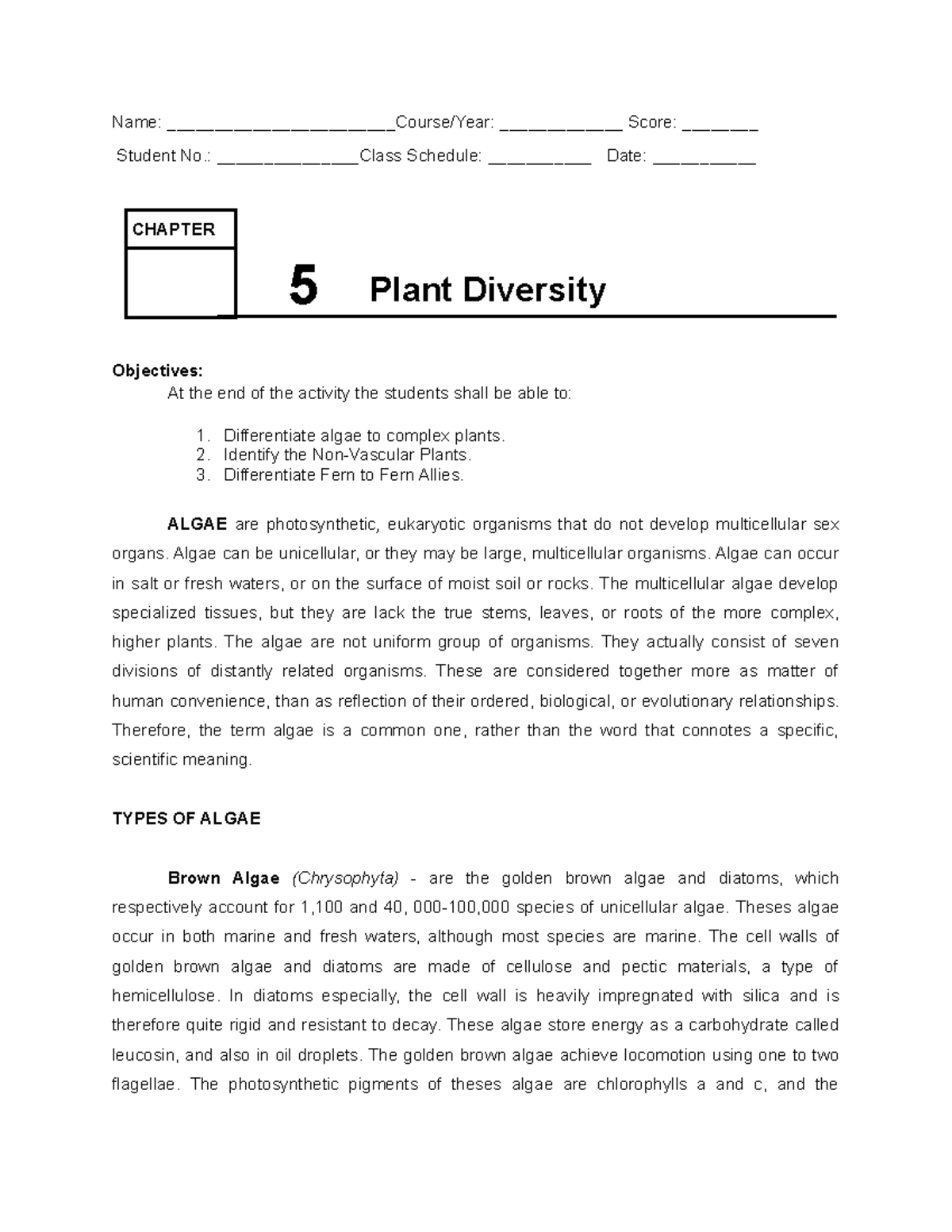 Chapter-5-General-Botany-Lab - Name: ________________________Course ...