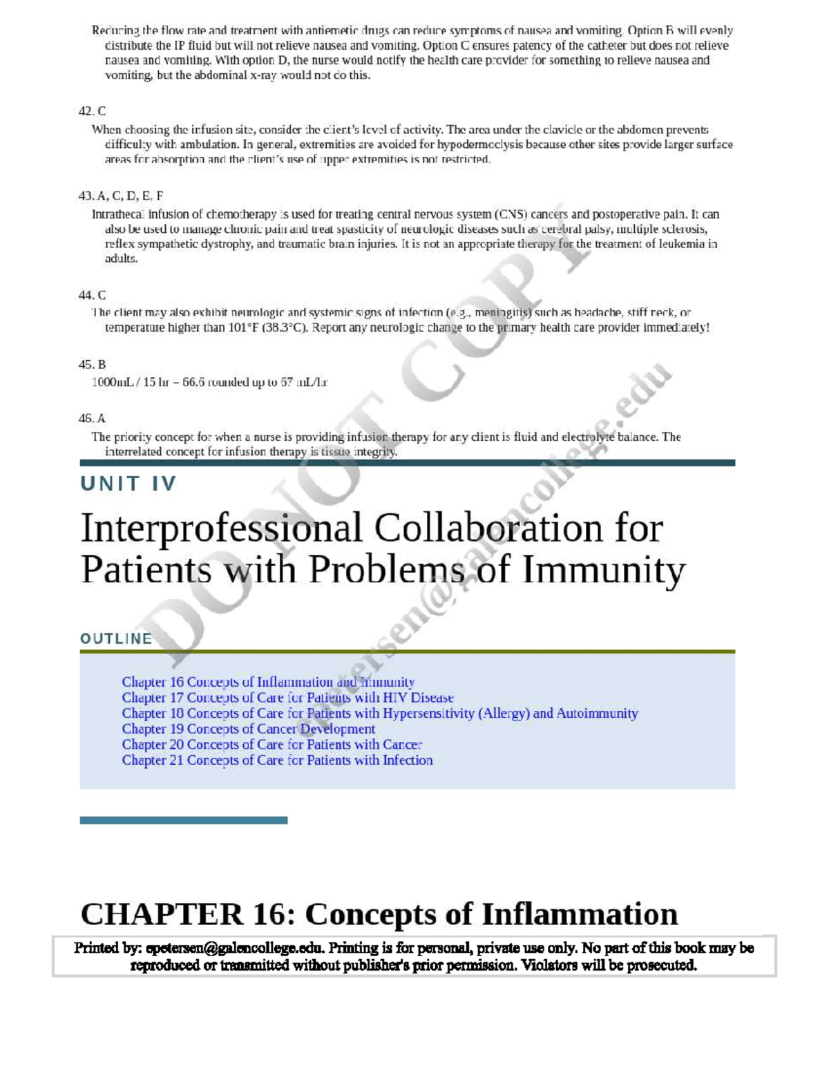 Inflammation and Immunity Study Guide-1 - Reducing the flow rate and ...