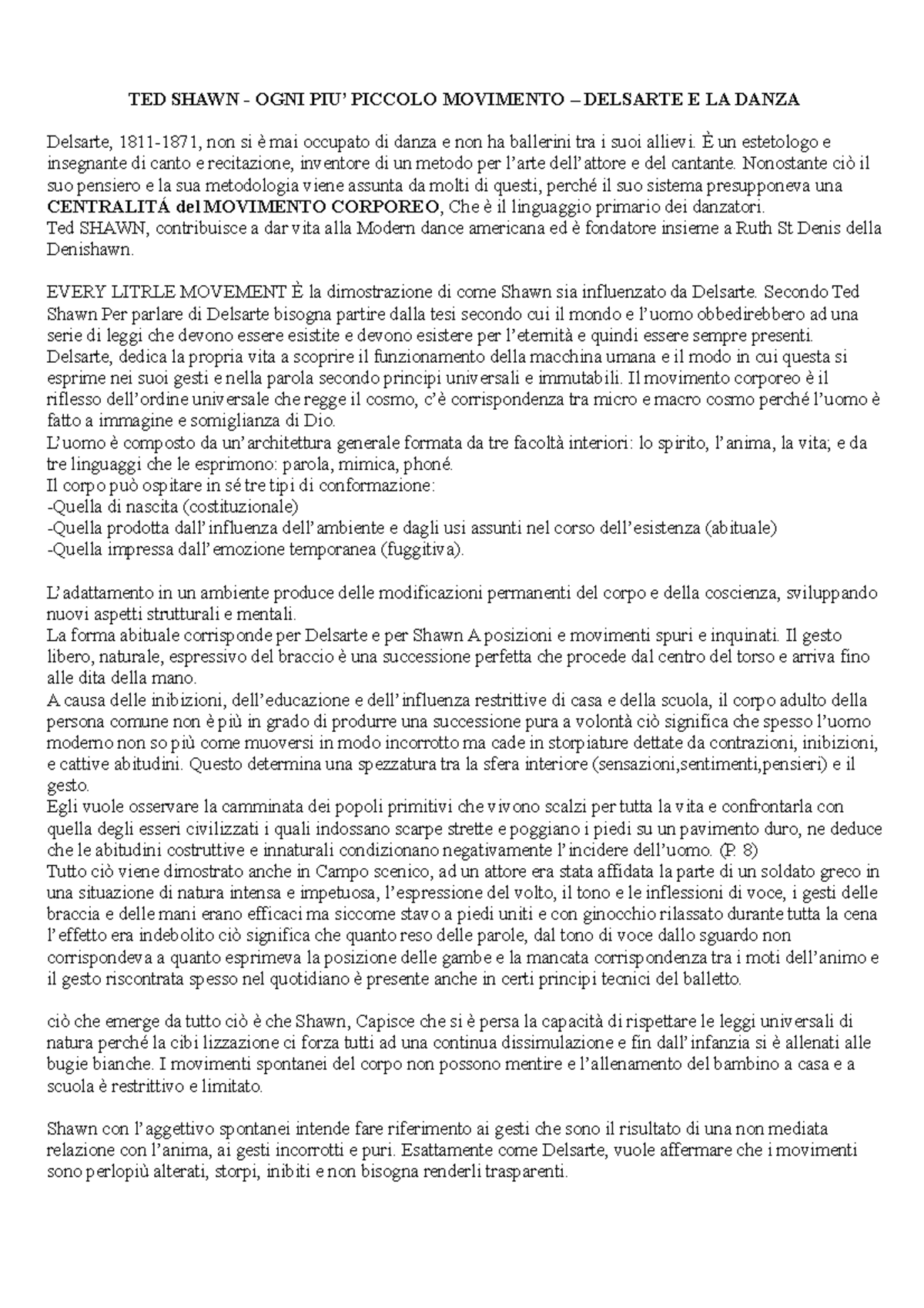 TED Shawn - OGNI PIU’ Piccolo Movimento – Delsarte E LA Danza - TED ...