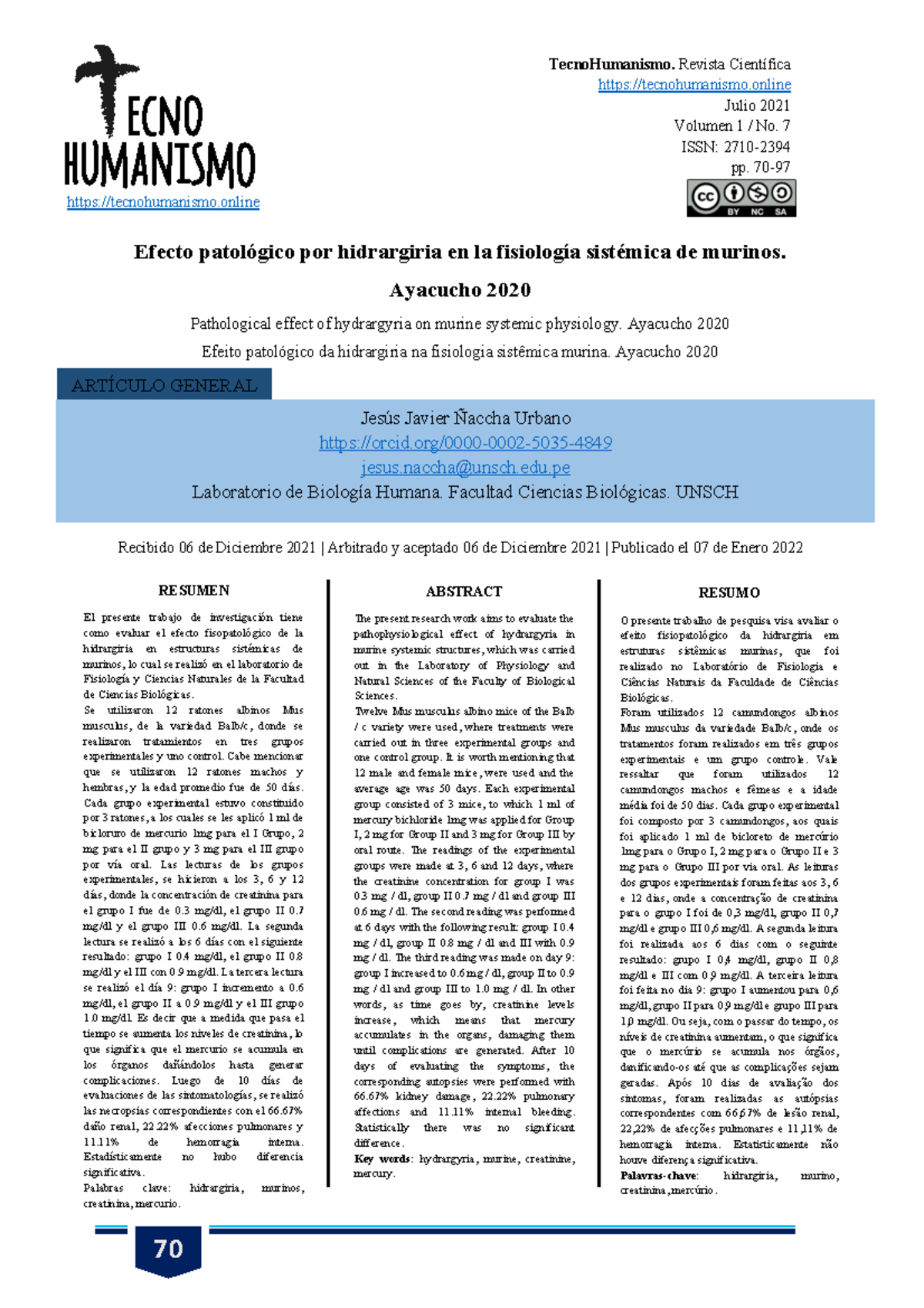 Dialnet-Efecto Patologico Por Hidrargiria En La Fisiologia Sistem-8245928 - tecnohumanismo - Studocu