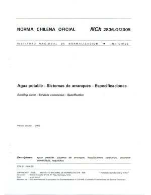 NCH 1623 - cámaras prefabricadas - I NORMA CHILENA OFICIAL NCh1623 Cámaras de inspección - Studocu