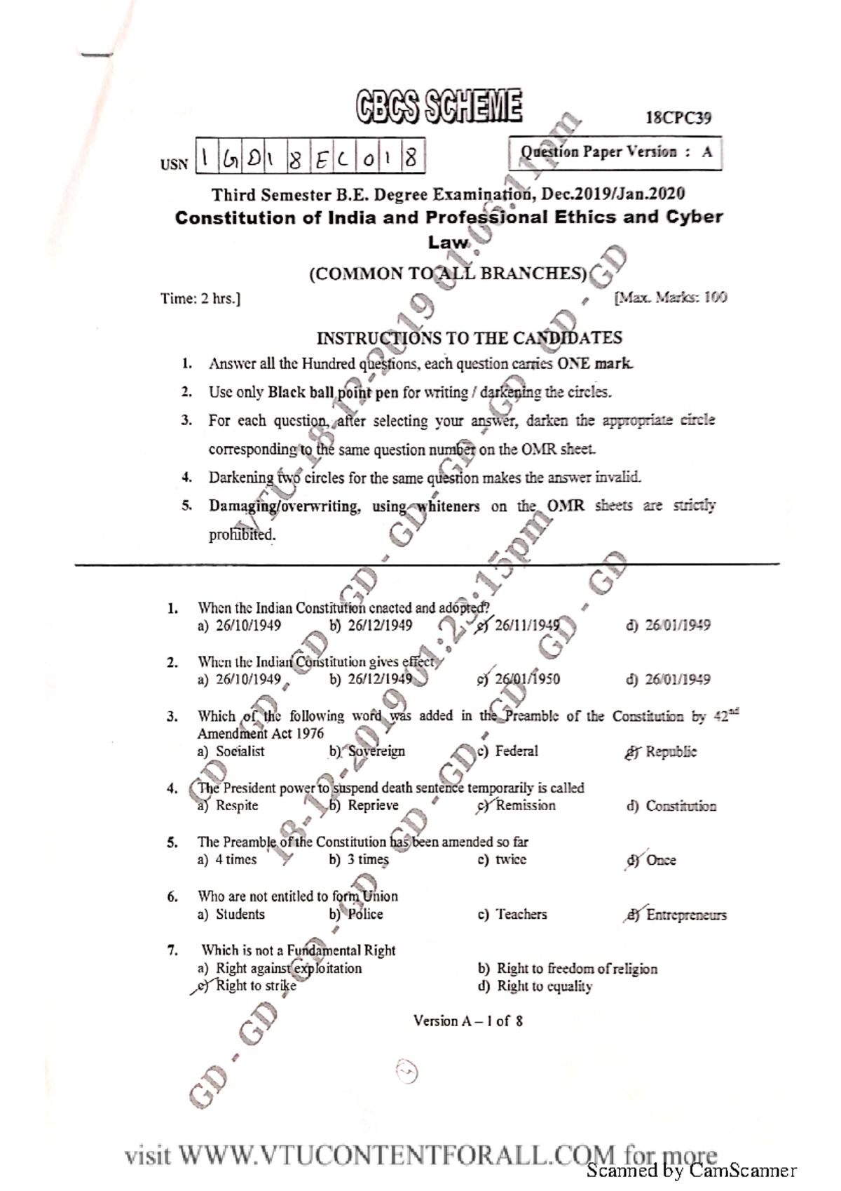 18CPC39 A Version DEC19JAN20 VIA WWW - 3rd sem cse - Studocu