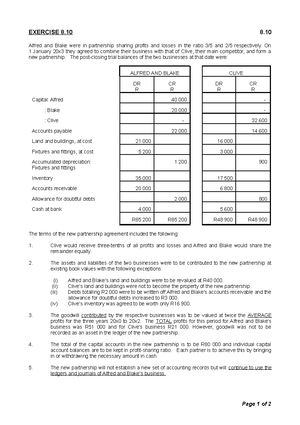Accounting Grade 12 marking guideline test 4 1 - ACCOUNTING MARKING ...