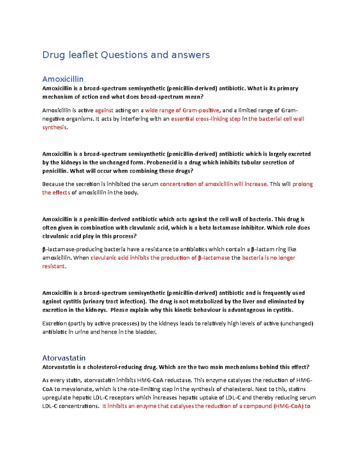 Drug leaflet Questions and answers - Drug leaflet Questions and answers ...