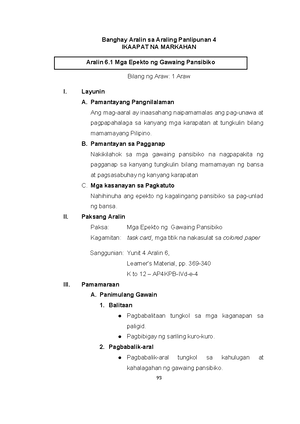 Year 4 Lesson Plan (2rd Week) - Subject: English IV Date: June 23-27 ...