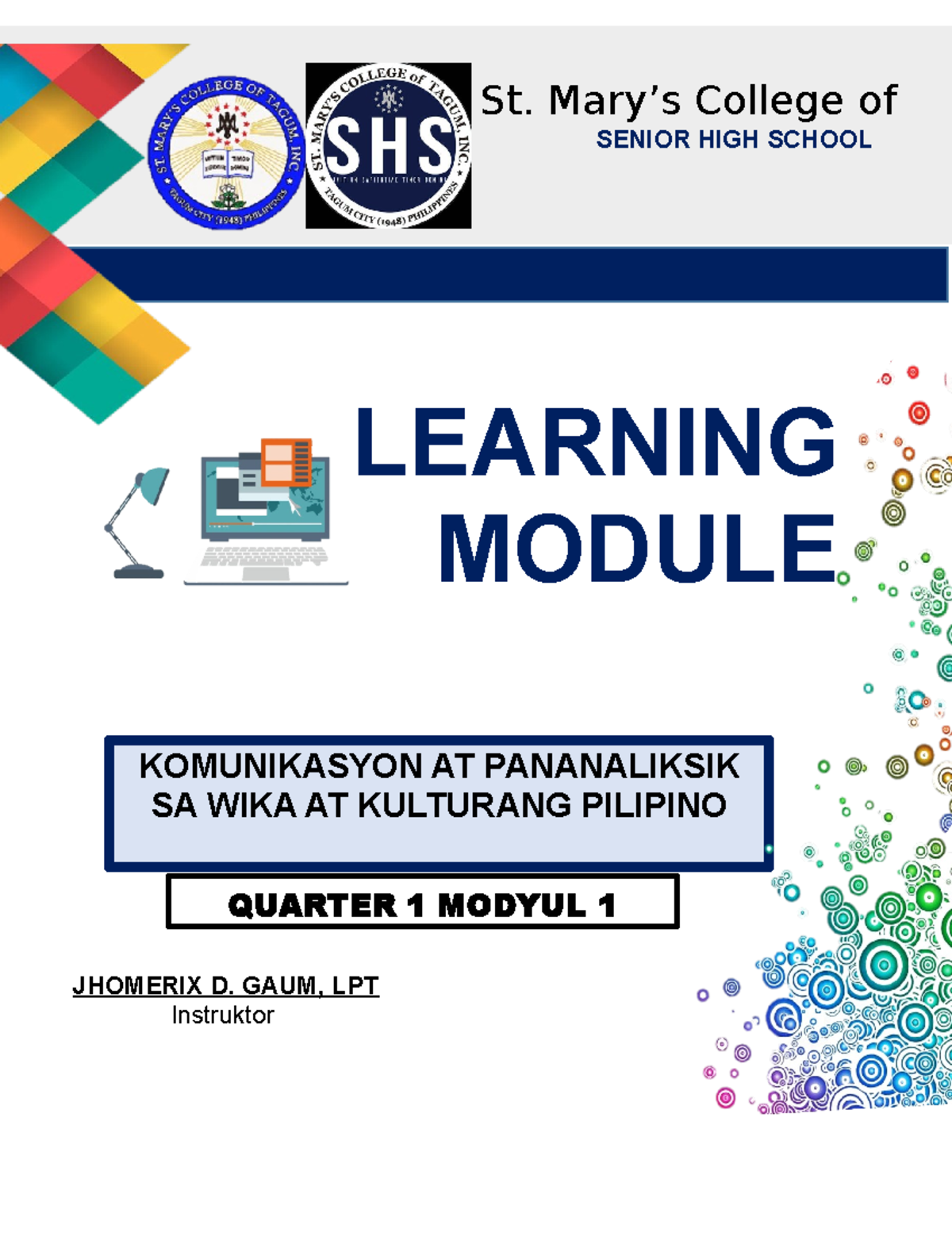 Filipino Modules - Komunikasyon at Pananaliksik sa Wika at Kulturang ...