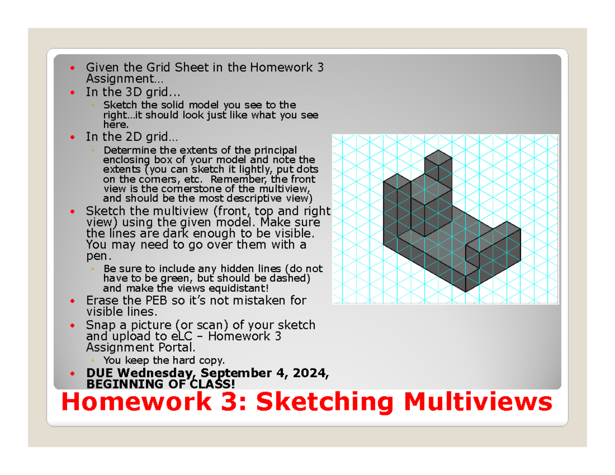 Homework 3 - Sketching Multiviews - Homework 3: Sketching Multiviews ...