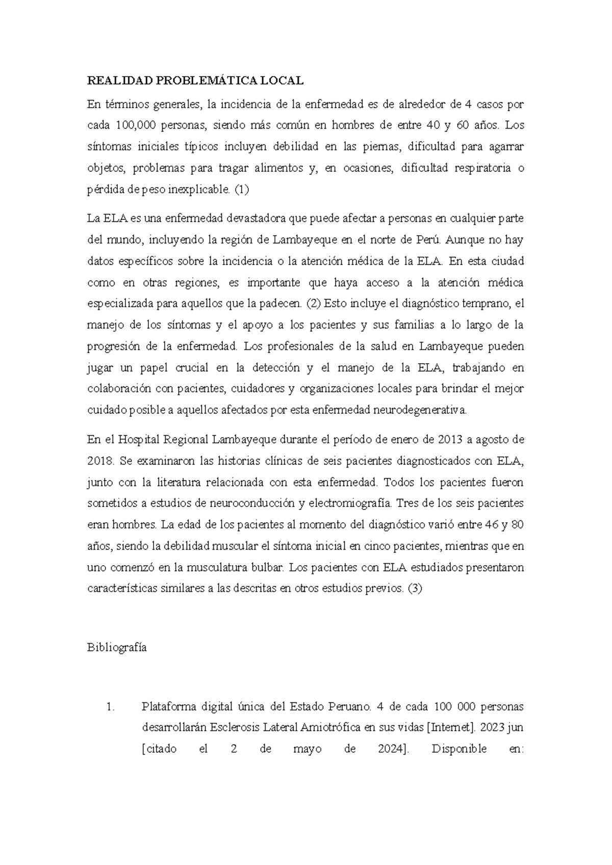 Realidad Problemática Local - REALIDAD PROBLEMÁTICA LOCAL En términos ...