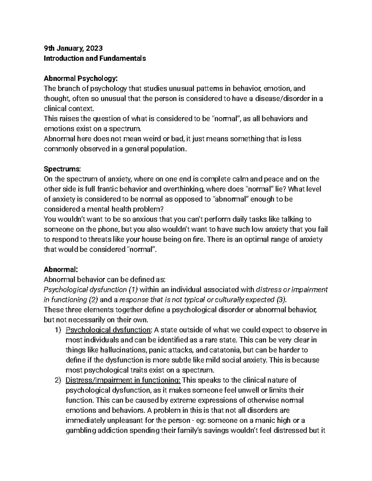 Copy of Psych 2AP3 - Dr. Nicholas Bock - 9th January, 2023 Introduction ...