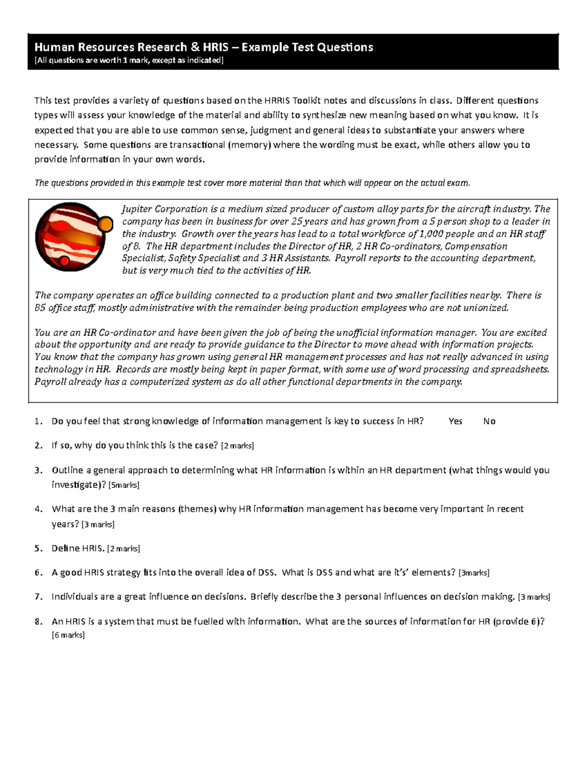 TEST 2 April 2019, questions and answers - Human Resources Research ...