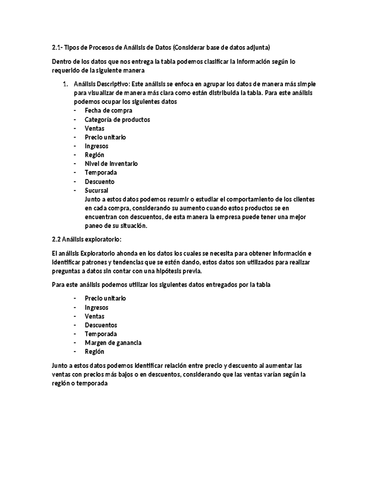 Busynes analityc analisis - 2- Tipos de Procesos de Análisis de Datos ...