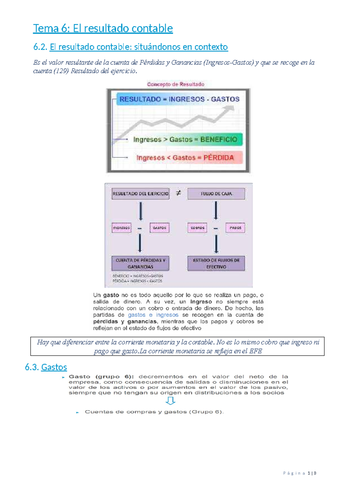 Resumen Tema 6 - Tema 6: El resultado contable 6. El resultado contable ...