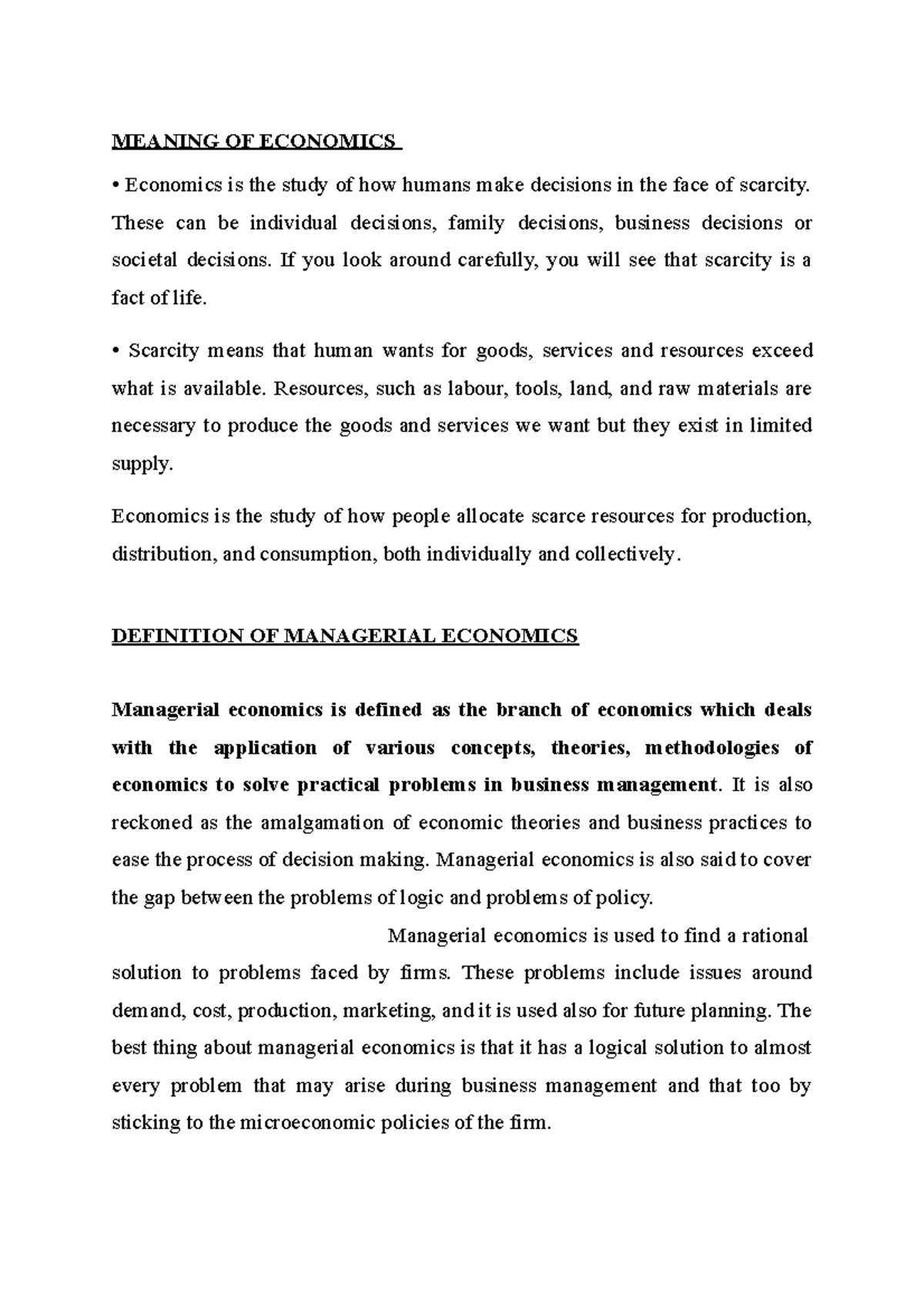 Unit-011 - regarding insurance - MEANING OF ECONOMICS Economics is the ...