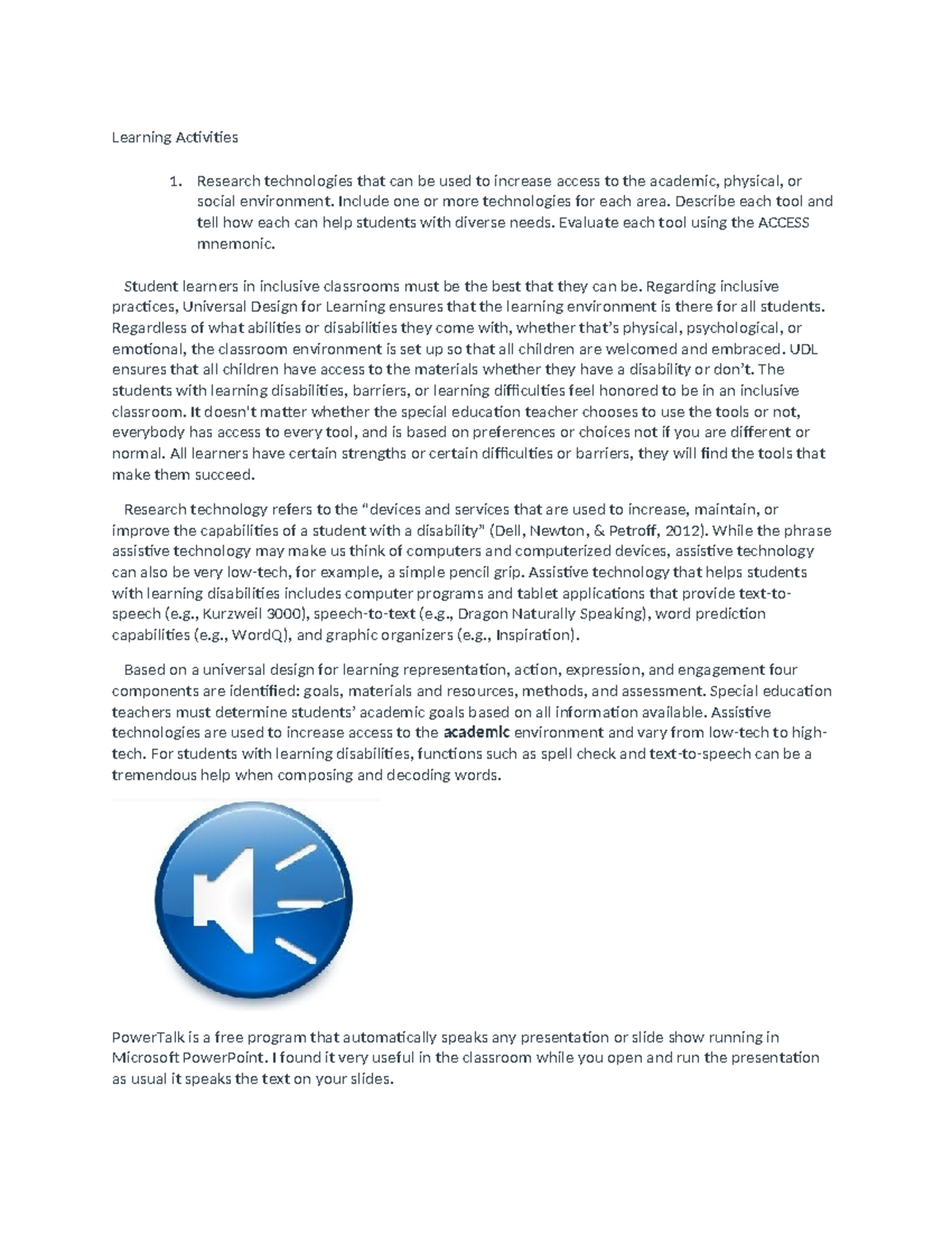 Lesson Planning 1 Discussion - Learning Activities 1. Research ...