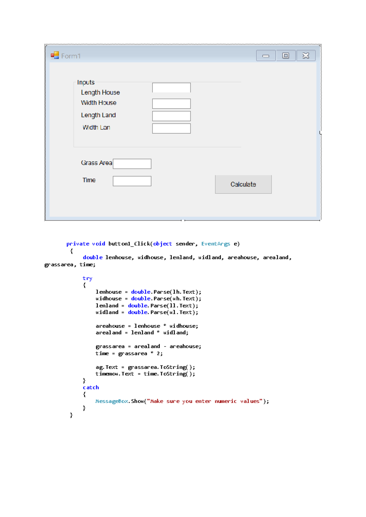 Solution Mowing - practise - ISTN2IP - private void button1_Click(object sender, EventArgs e ...