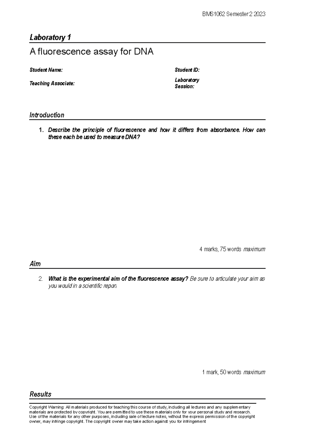 Lab1 Post-Laboratory Worksheet 2023 Student Version - CRC Sydenham ...