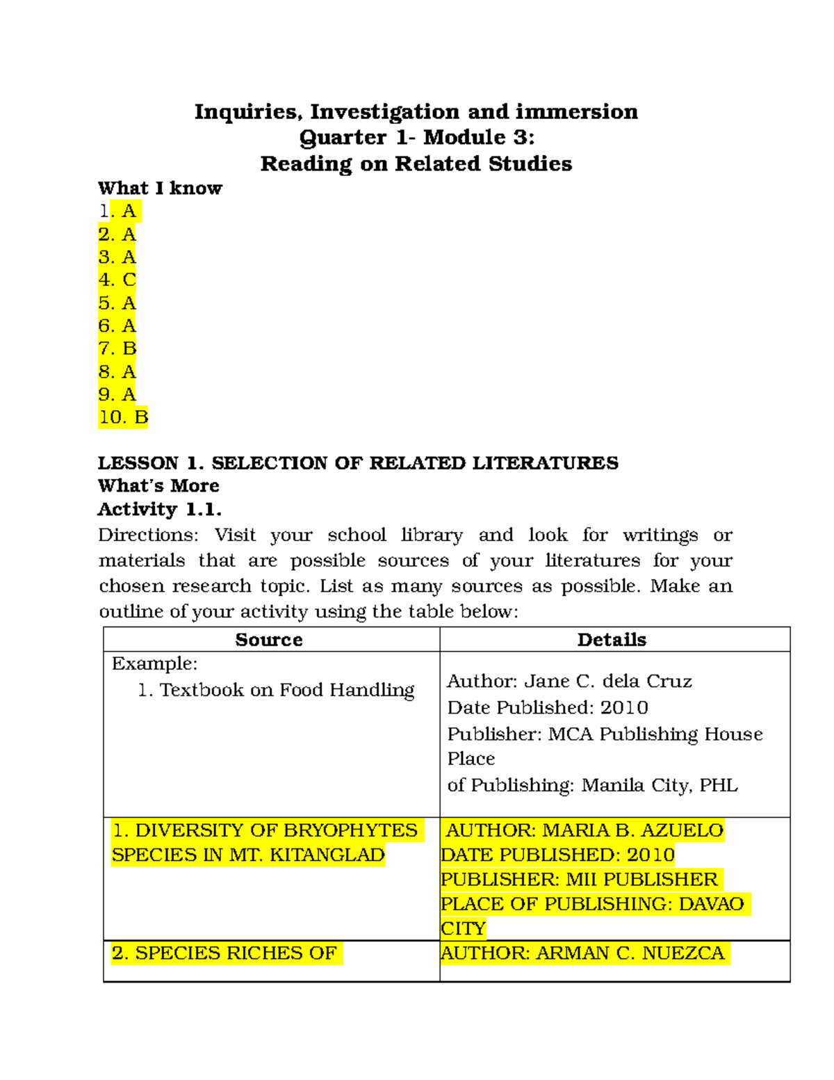 Inquires Quarter 1 Module 3 - Inquiries,Investigationandimmersion ...