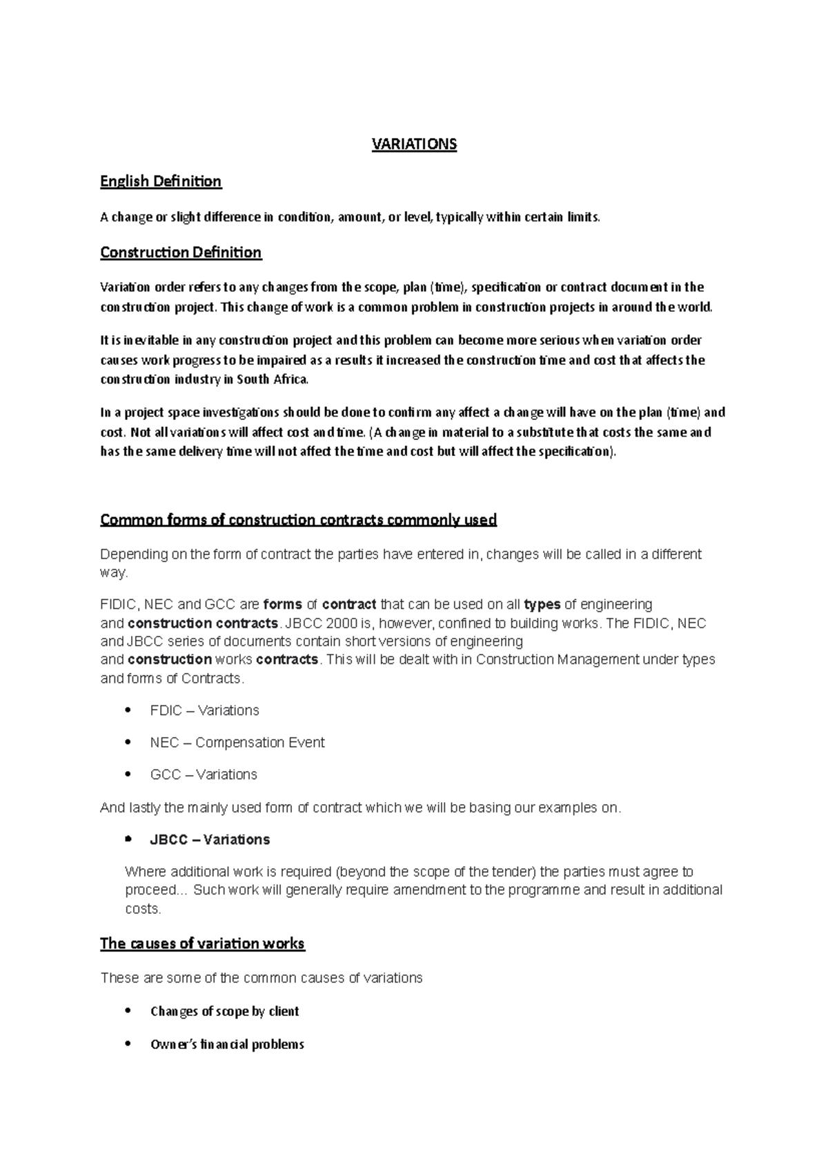 Variations Order - VARIATIONS English Definition A change or slight ...