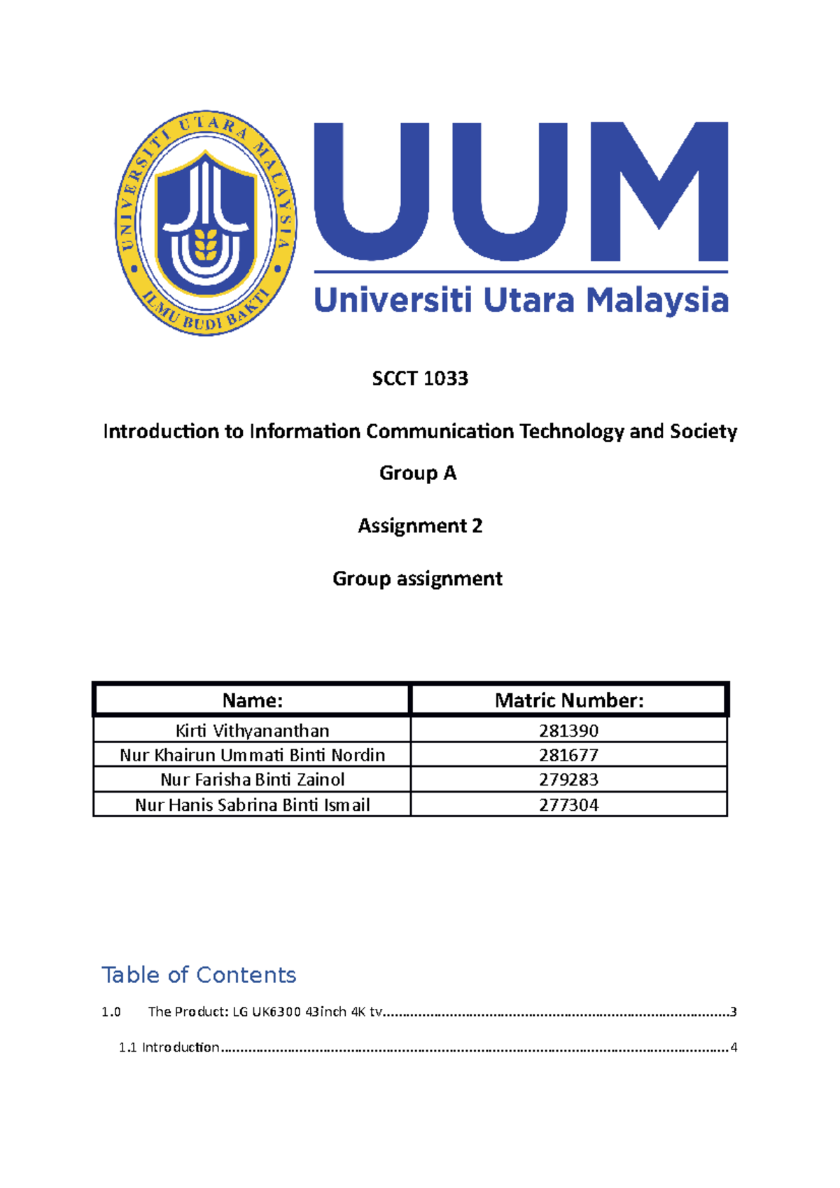 SCCT 1033 - INTRO TO MEDIA TECHNOLOGY- SCCT 1033 Introduction to ...