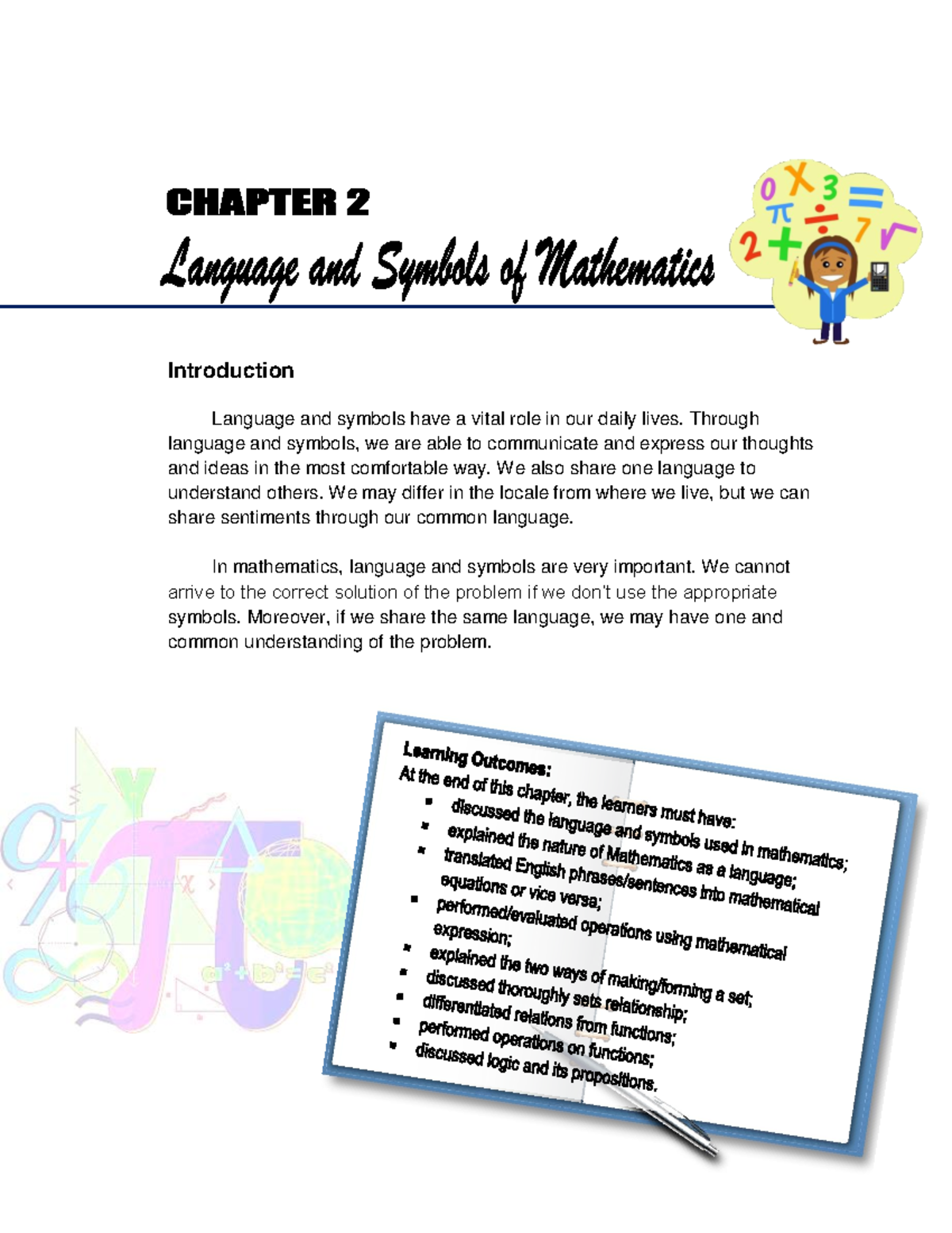 Module 2 Language and symbols of mathematics - Introduction Language ...
