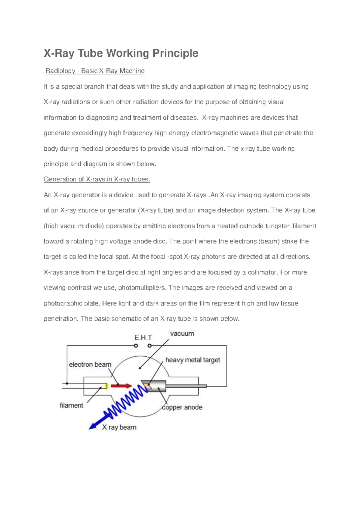 X-RAY Machine-converted - X-Ray Tube Working Principle Radiology ...
