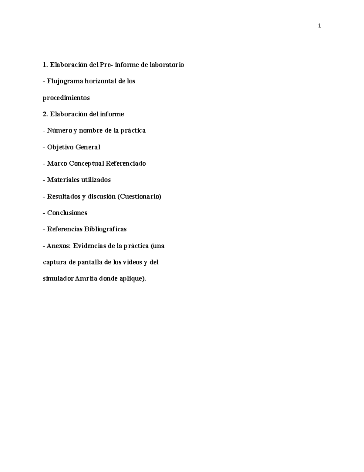 Valentina garcia Practica #2 - **1. Elaboración del Pre- informe de laboratorio Flujograma - Studocu