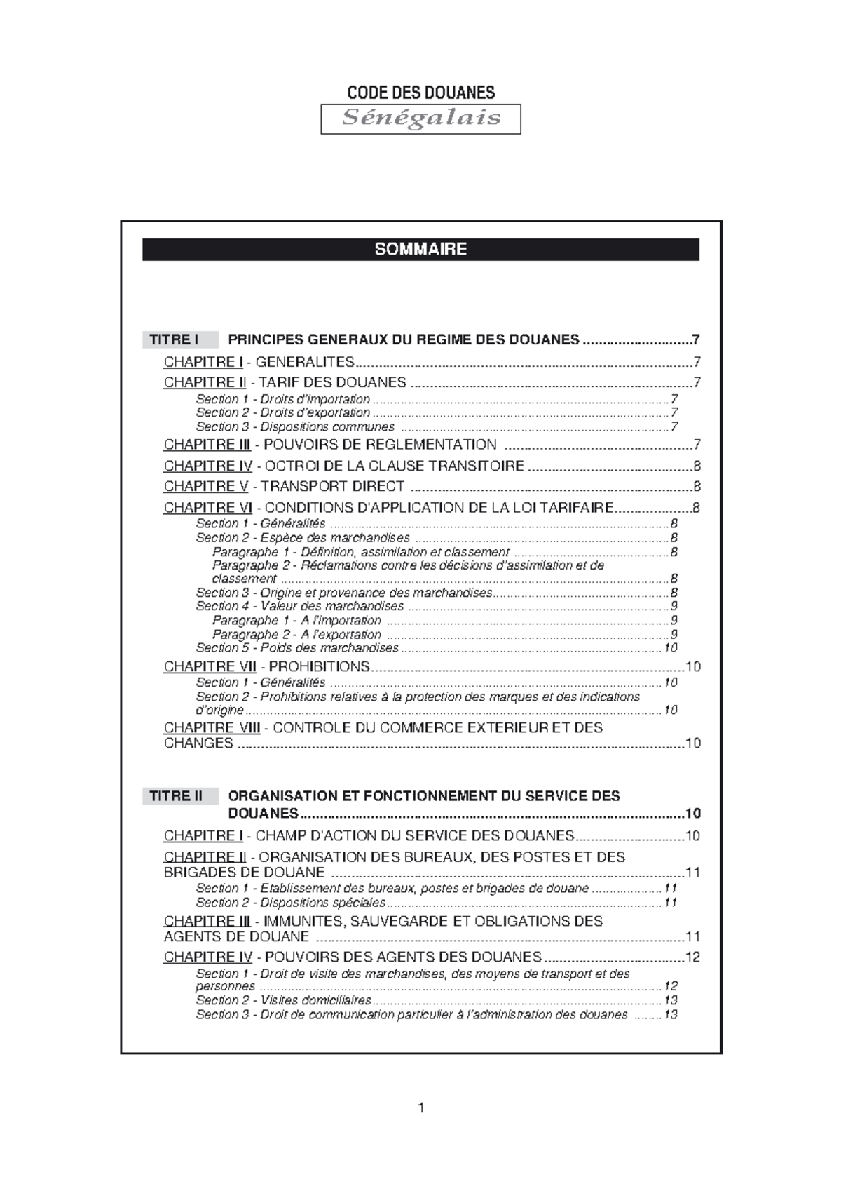 Code des douanes - instructif - Sénégalais CHAPITRE Il- DE LA CONSTATATION DES INFRACTIONS - Studocu