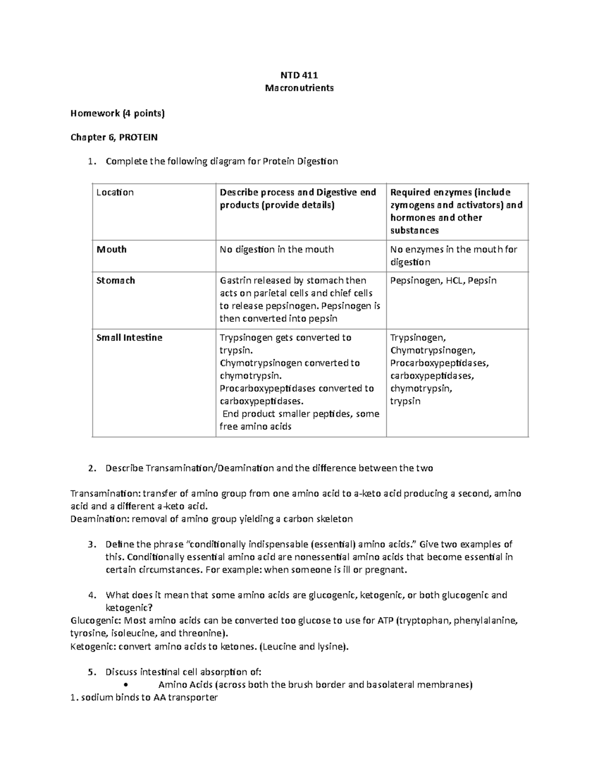 HW Chap 6 Protein f21 - Macro - NTD 411 Macronutrients Homework (4 ...