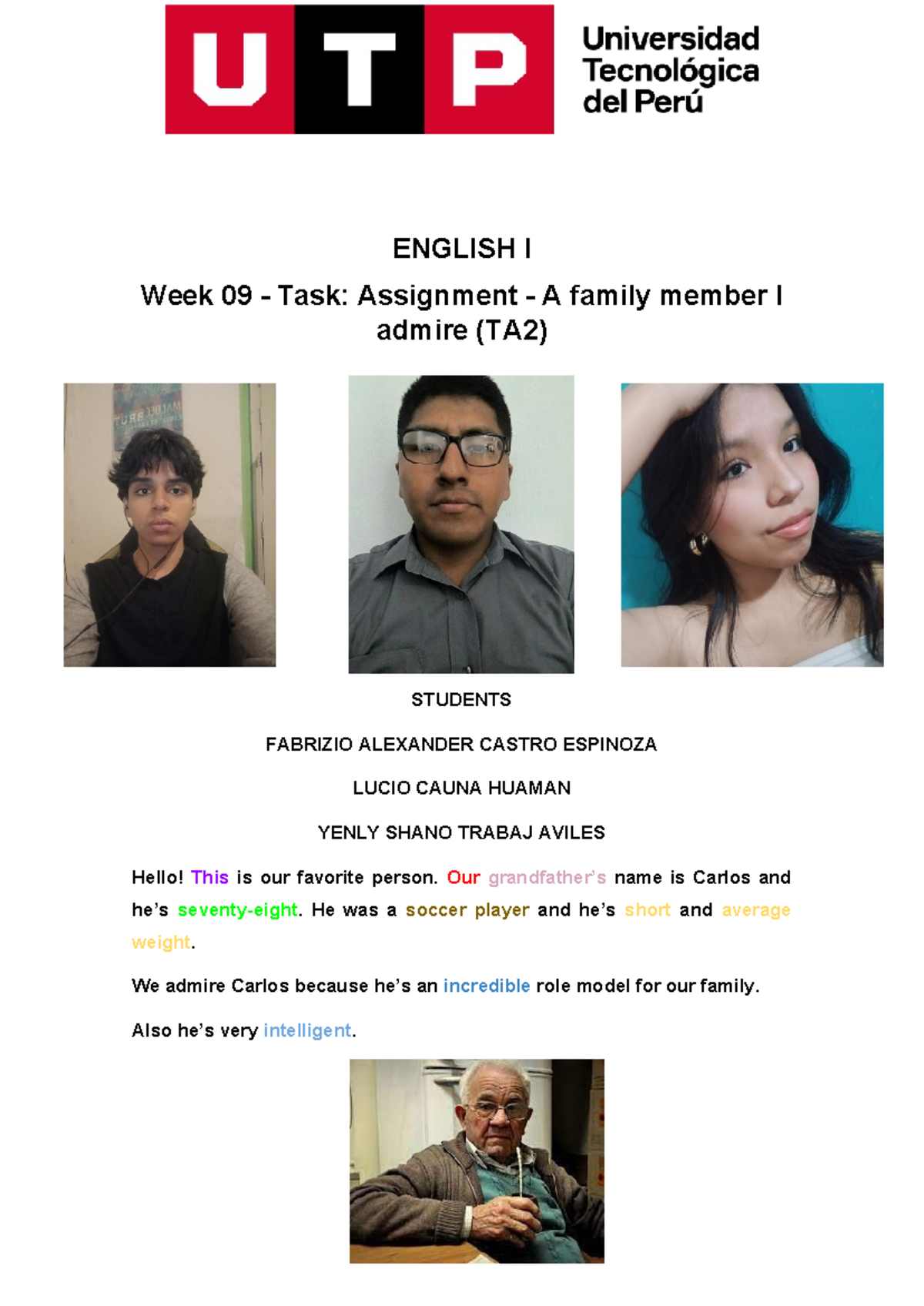 (TA2) Fabrizio Castro - aasdasdfasdvasg - English - ENGLISH I Week 09 ...