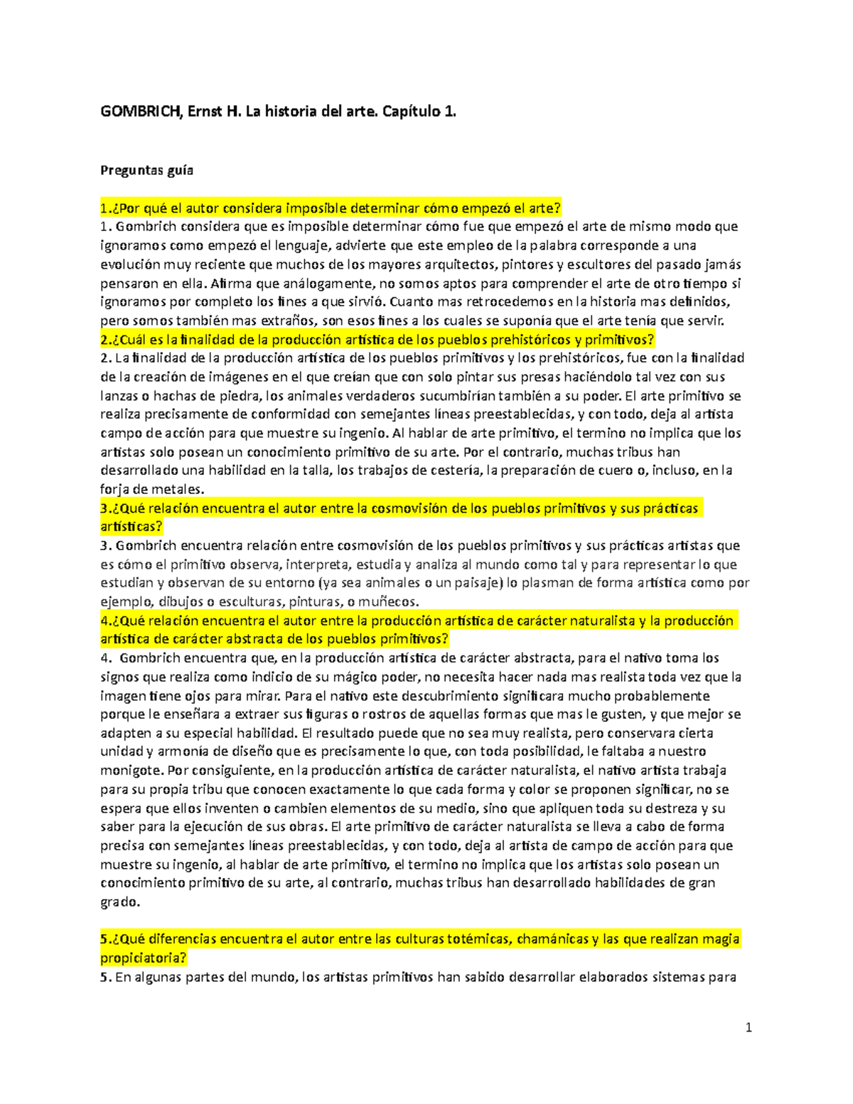 Hd Ay D Clase 03 Resea Gombrich Cap 01 - GOMBRICH, Ernst H. La historia del arte. Capítulo 1 ...