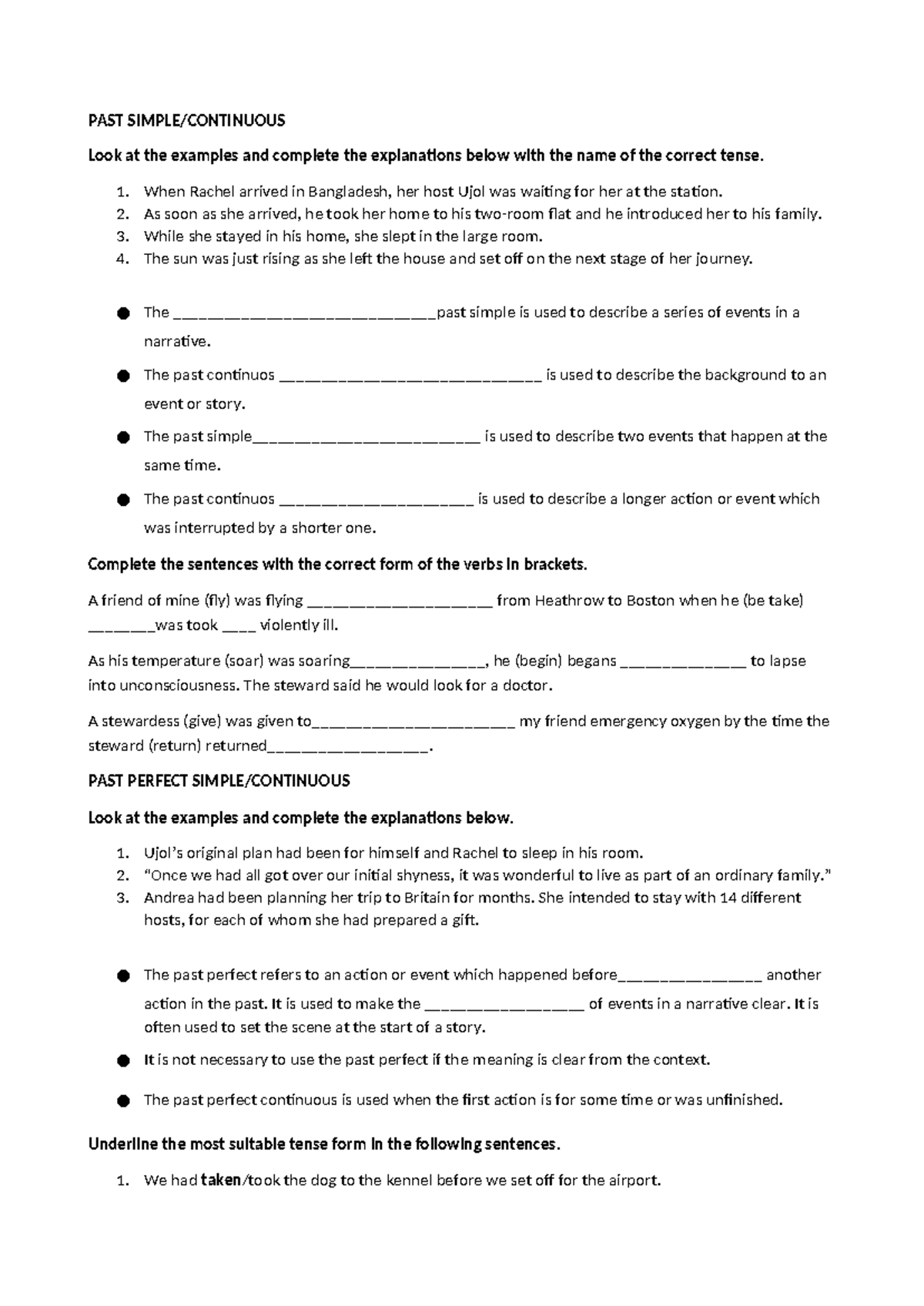 Ignacio DE Parellada Menendez - PAST Simple-PAST Perfect- Thomas Cook ...