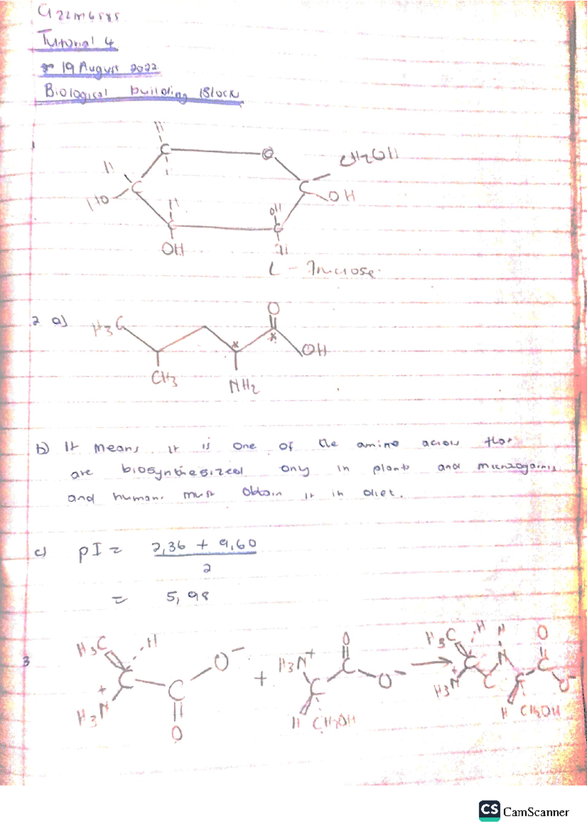 Organic chemistry tutorial 4 - CHEM 102 - CamScanner CamScanner - Studocu