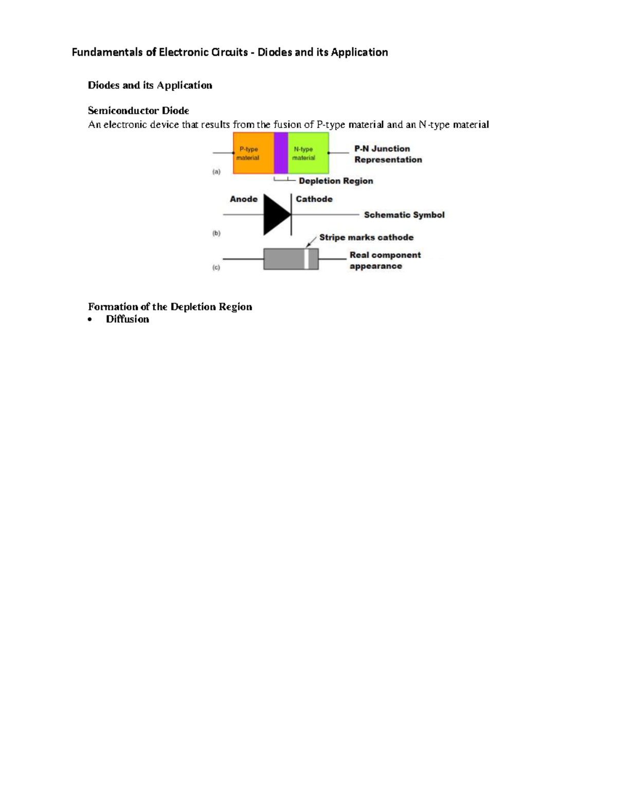 Fundamentals of Electronic Circuits - Diodes and its Application ...