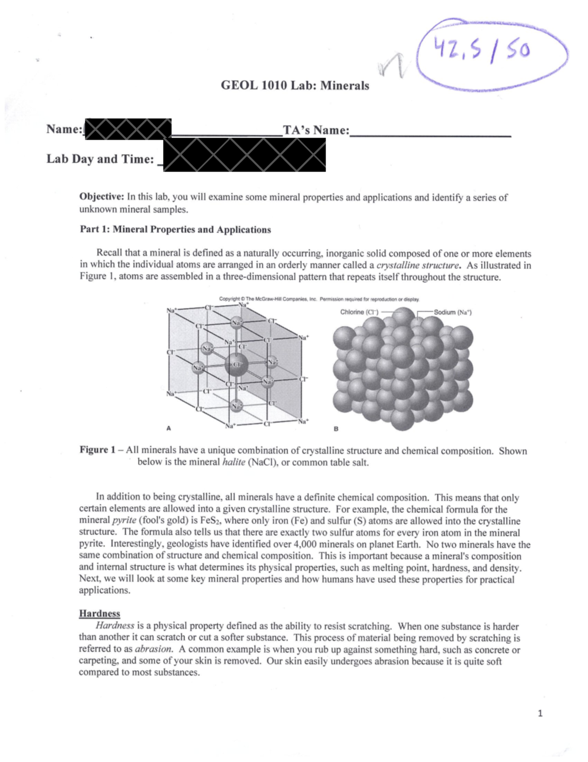 Minerals - GEOL 1010-100 - Studocu