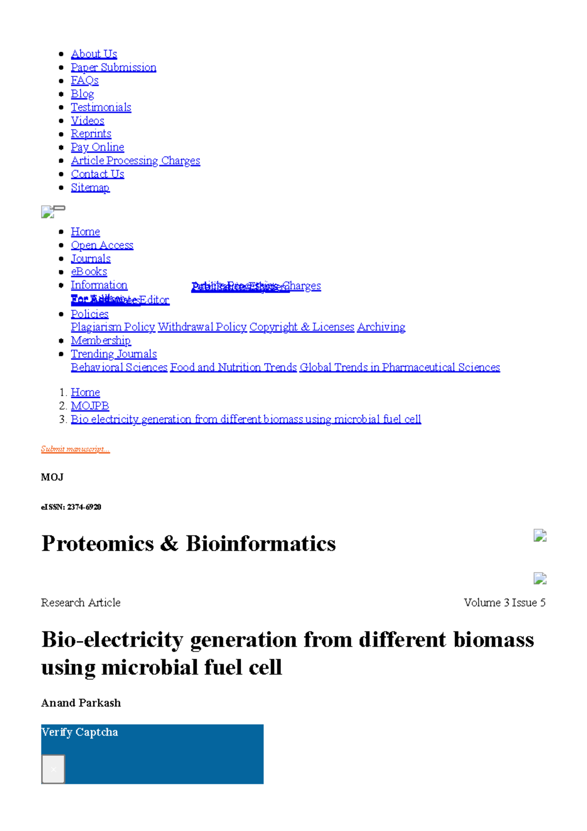 Bio electricity generation from different biomass using microbial fuel ...
